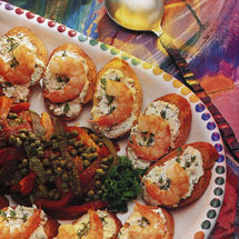 State Fare: Shrimp and Herbed Goat Cheese Crostini – Texas Monthly