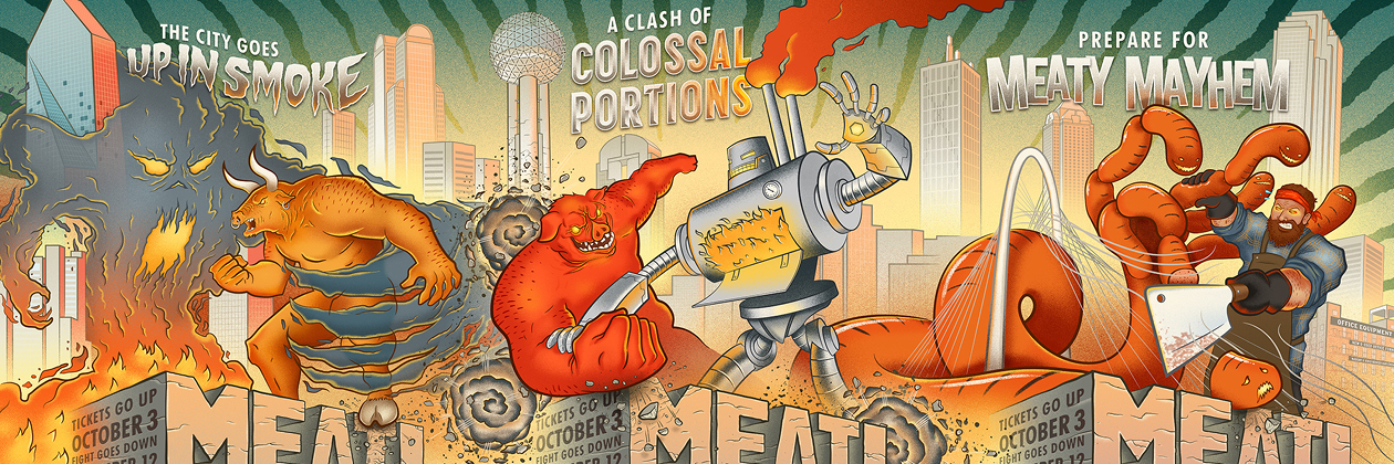 See the Beautiful, Campy Posters of Meat Fight – Texas Monthly